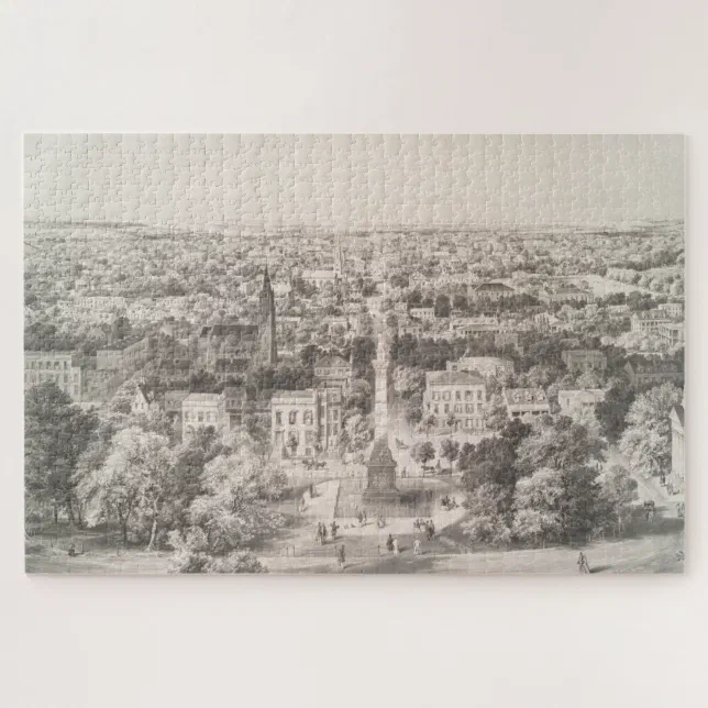 Vintage Pictorial Map of Savannah Georgia (1856) Jigsaw Puzzle | Zazzle
