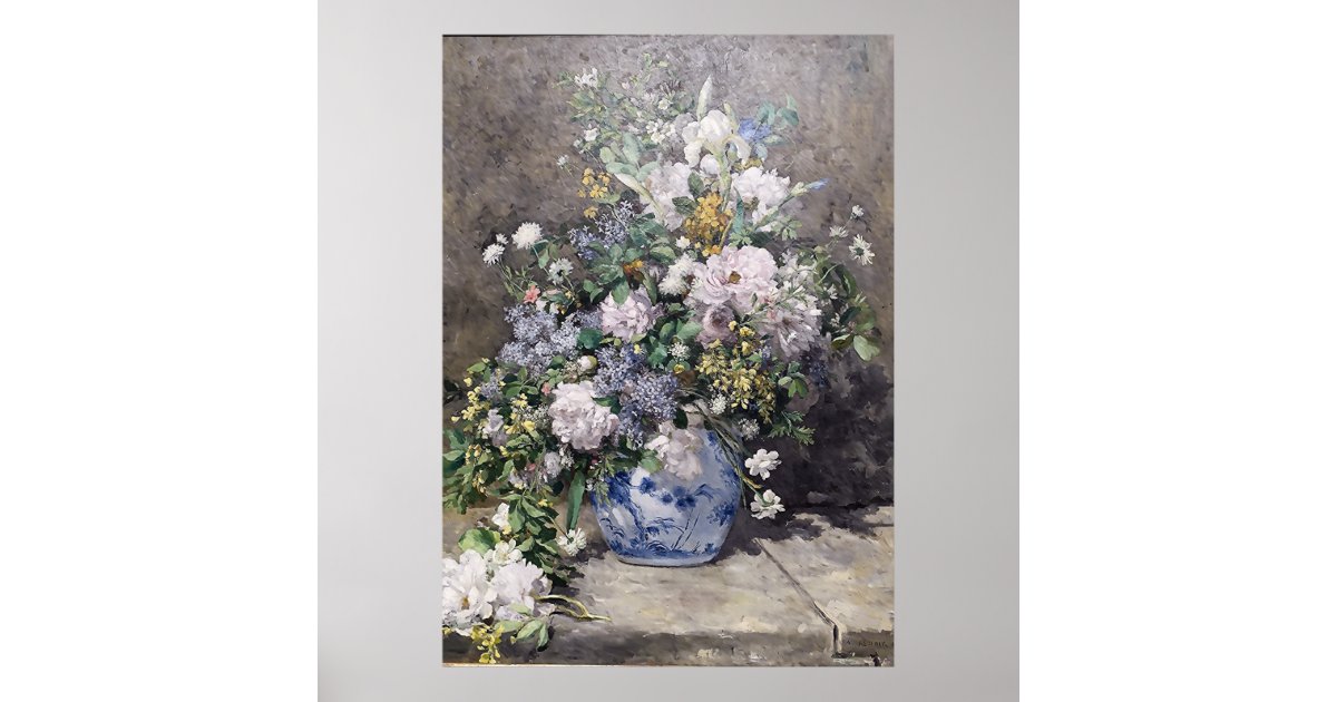 Vintage Pierre Auguste Renoir Spring Bouquet Poster | Zazzle