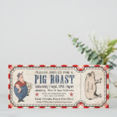 Vintage Pig Roast Ticket Invitations | Zazzle