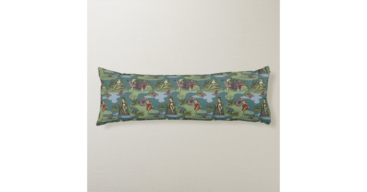 Vintage Pin-Up Girl Frogs Body Pillow | Zazzle