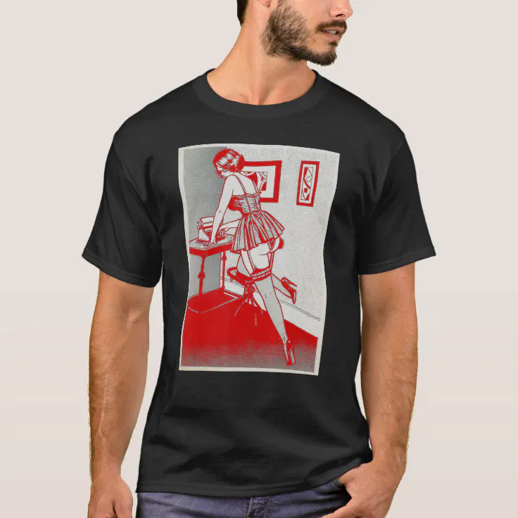 Vintage Pin Up Girl In Lingerie Sexy Pin Up Girl T Shirt Zazzle