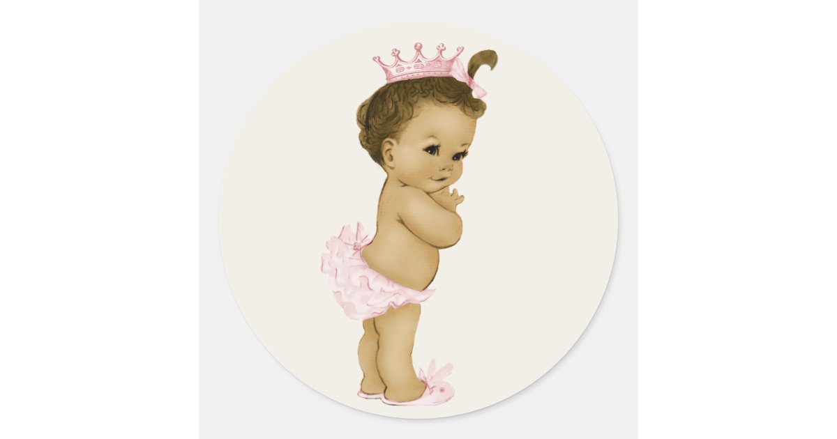 Vintage Pink Baby Shower Stickers | Zazzle