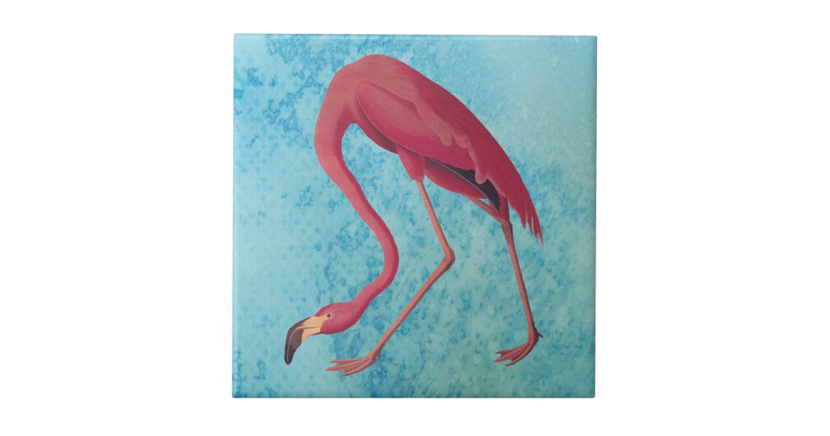 Vintage Pink Flamingo Ceramic Tile | Zazzle