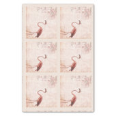 Vintage Pink Flamingo Tissue Paper | Zazzle
