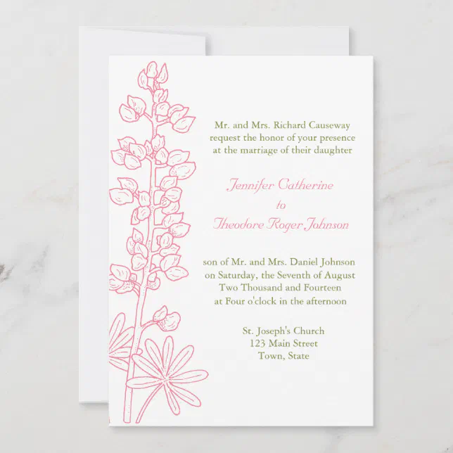 Vintage Pink Floral Wedding Invitations | Zazzle
