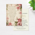 Vintage Pink Floral Wedding Scripture Prayer | Zazzle