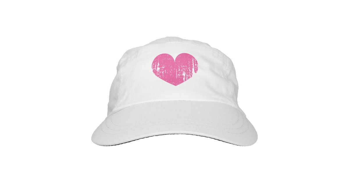Vintage Pink heart Hat for women and girls | Zazzle