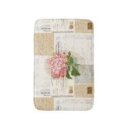 Vintage Pink Hydrangea French Ephemera Rug | Zazzle