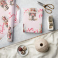 Vintage Pink Nutcracker & Merry Christmas Wrapping Paper | Zazzle