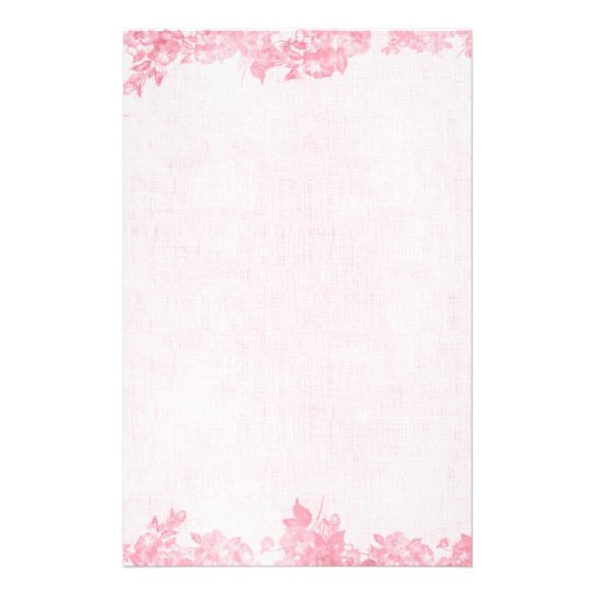 Vintage Pink Rose Border (2) Stationery | Zazzle.com