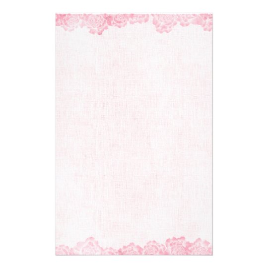 Vintage Pink Rose Border Stationery | Zazzle.com
