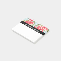 Vintage Pink Rose Post-it Notes | Zazzle