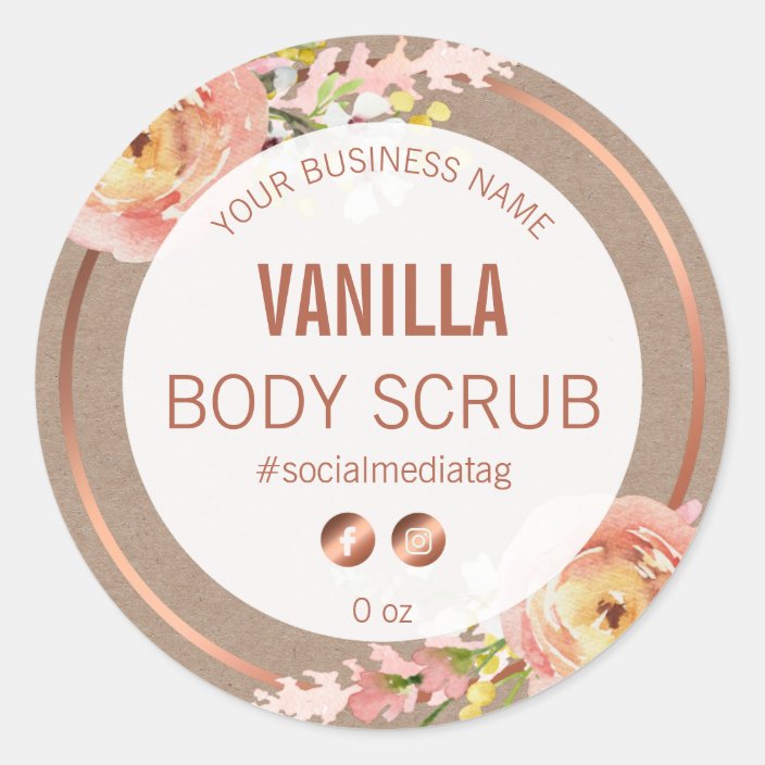 Vintage Pink Rose Product Labels | Zazzle.com