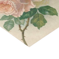 Vintage Pink Rose Tissue Paper | Zazzle
