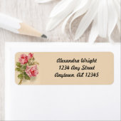 Vintage Pink Roses Label | Zazzle