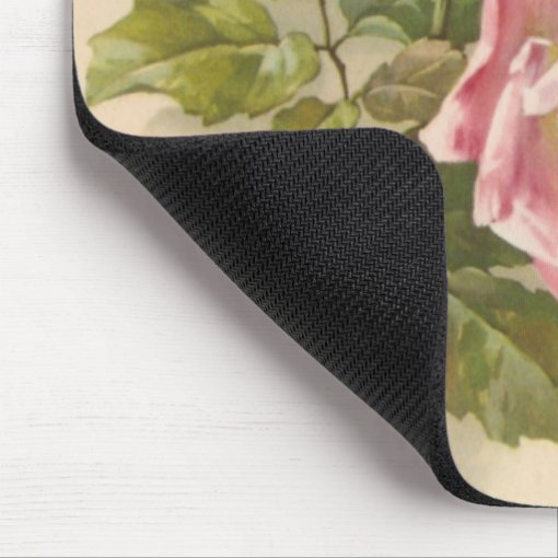 Vintage pink roses mouse pad | Zazzle