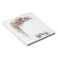 Vintage pink roses small notepad | Zazzle