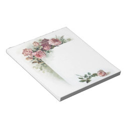 Vintage pink roses small notepad | Zazzle