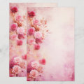 Vintage Pink Roses Stationery | Zazzle