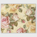 Vintage Pink Roses Wrapping Paper | Zazzle
