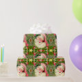 Vintage Pink Santa For Christmas 30" x 15' Wrapping Paper | Zazzle