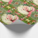 Vintage Pink Santa For Christmas 30" x 6' Wrapping Paper | Zazzle