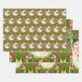 Vintage Pink Santa For Christmas Wrapping Paper Sheets | Zazzle
