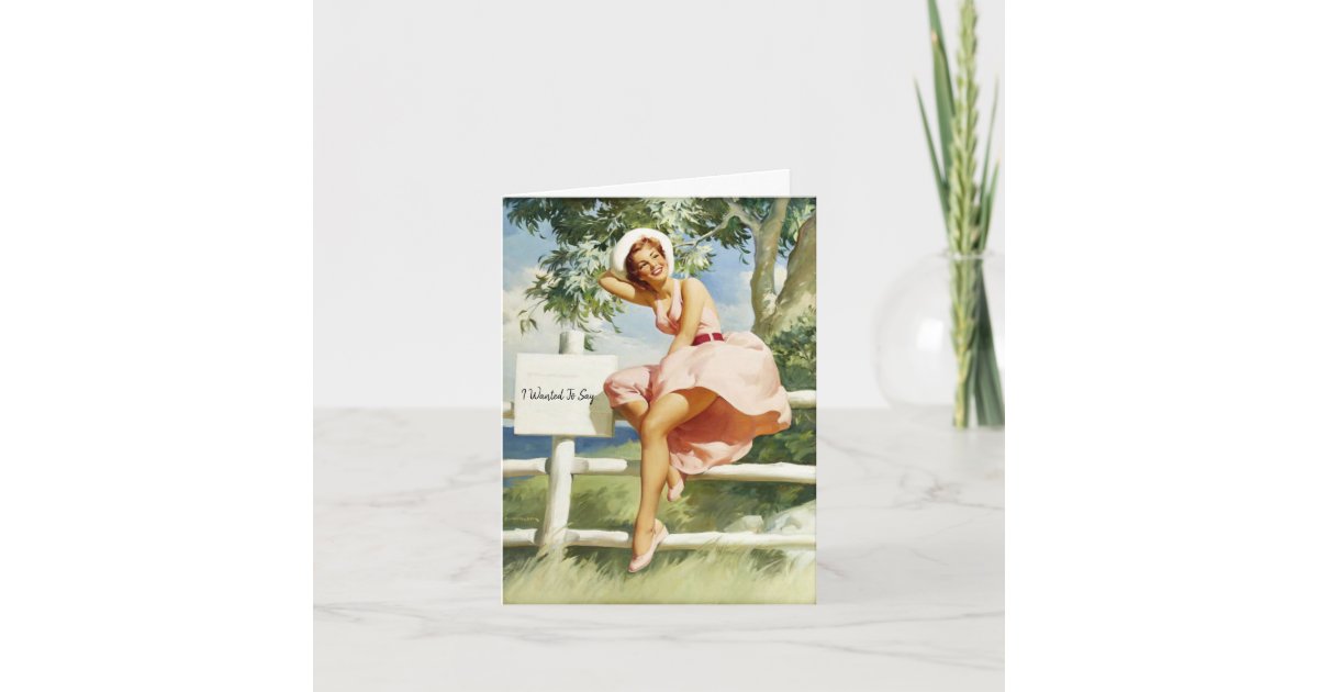 Vintage Pinup, Birthday Card | Zazzle