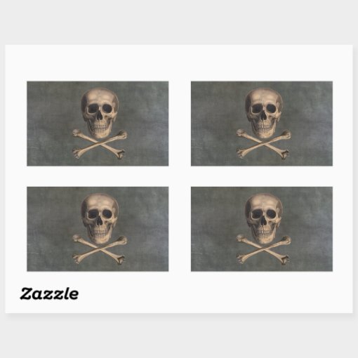 Vintage Pirate Jolly Roger Stickers | Zazzle