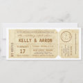 Vintage Playbill Theater Ticket Wedding Invitation | Zazzle
