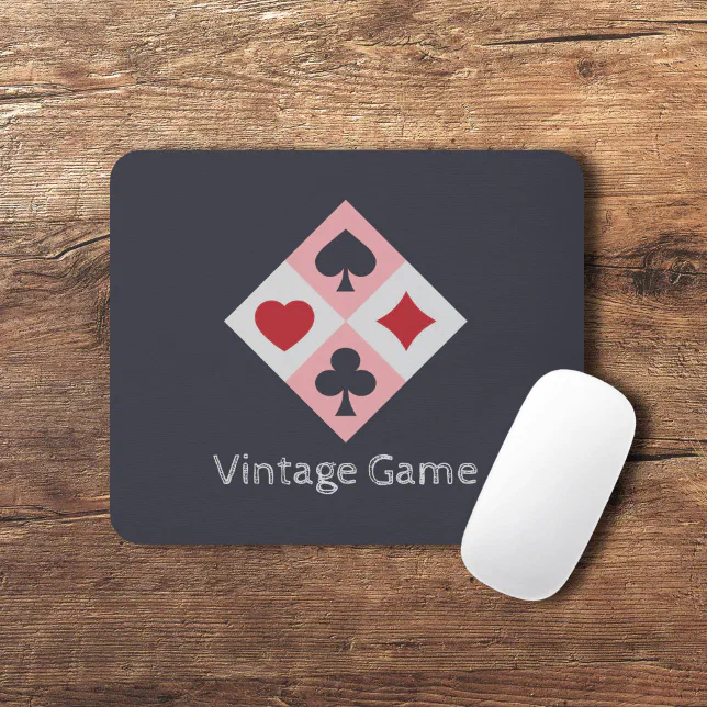 Vintage Playing Cards Colors Mouse Pad | Zazzle