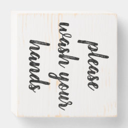 Vintage Please Wash Your Hands Sign for Bathroom | Zazzle