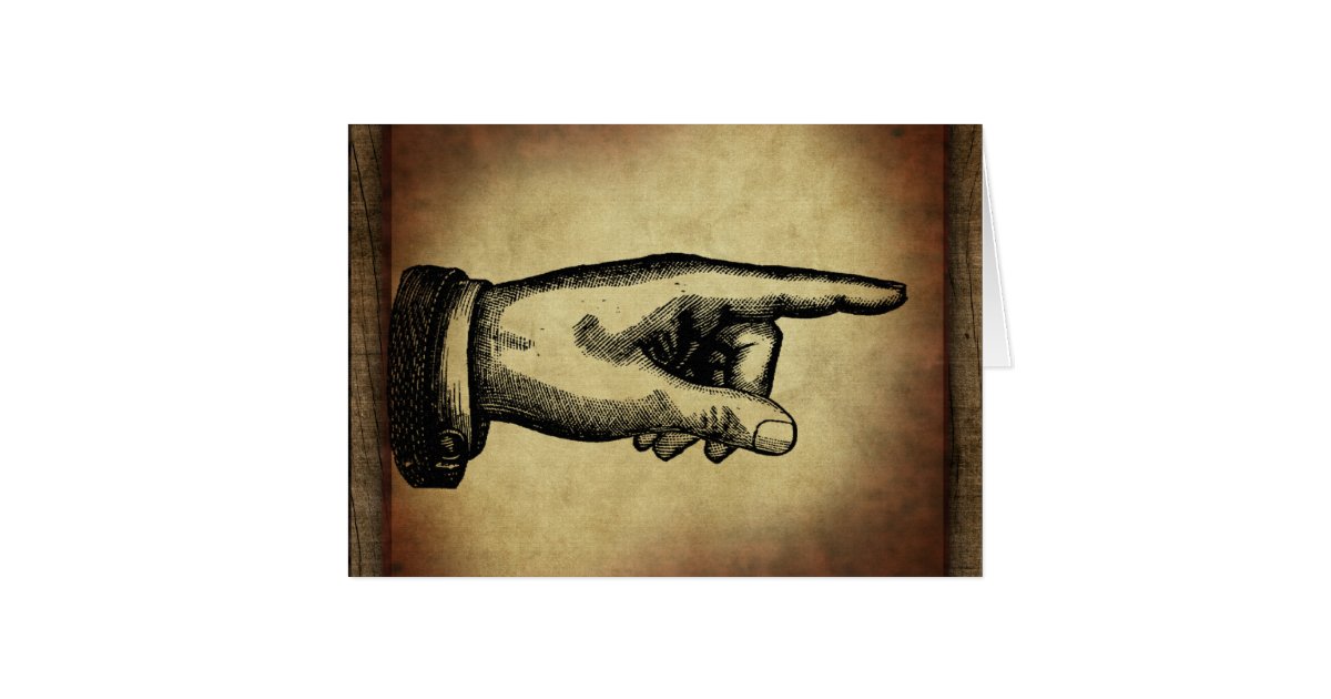 Vintage Pointing Finger stamp | Zazzle