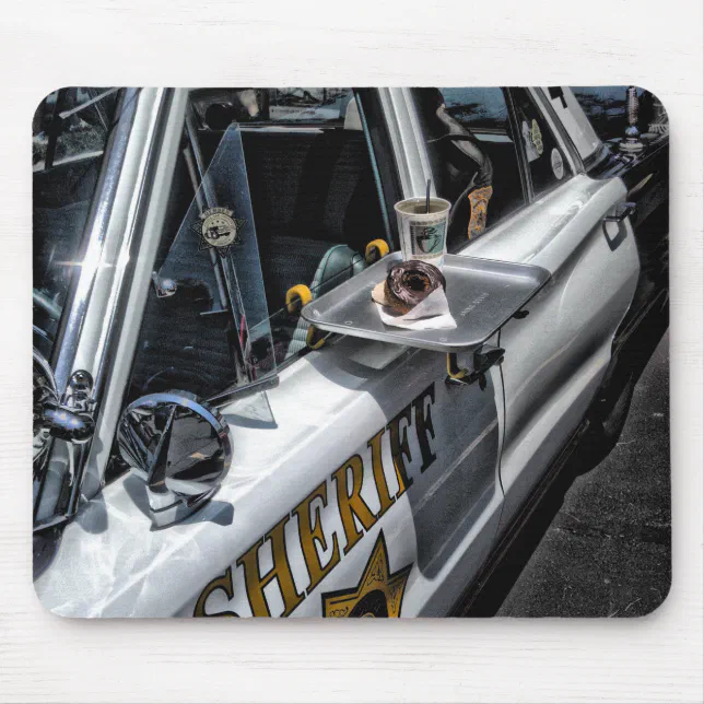 Vintage Police Car Mouse Pad | Zazzle