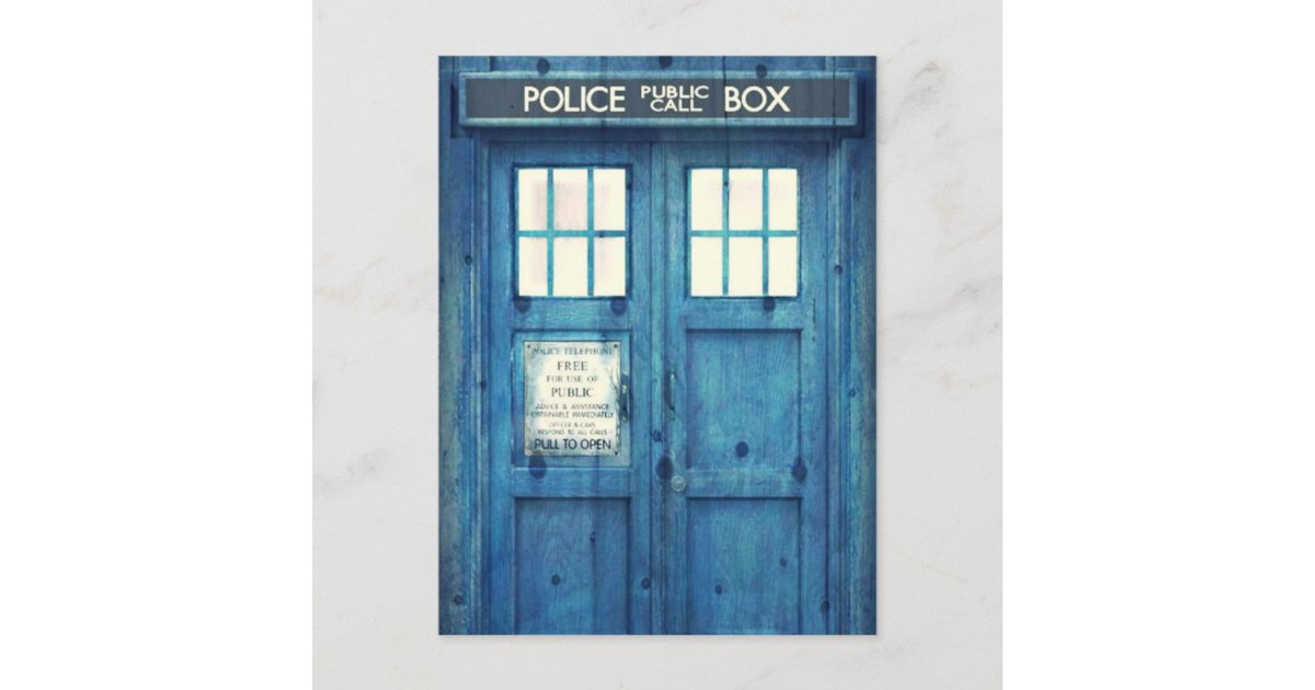 Vintage Police phone Public Call Box Postcard | Zazzle