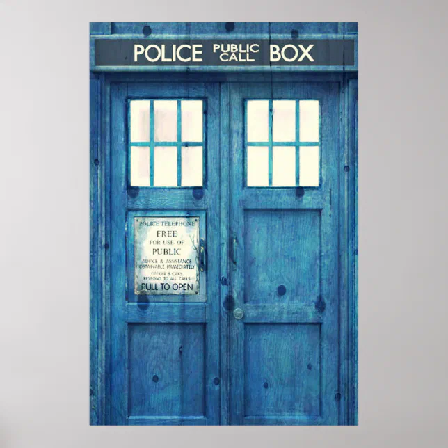 Vintage Police phone Public Call Box Poster | Zazzle