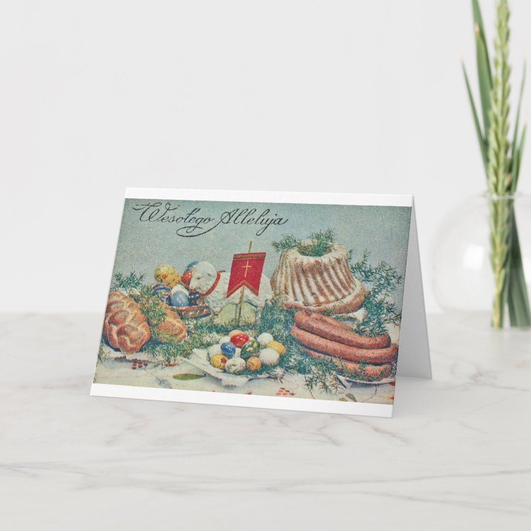 Vintage Polish Easter Card | Zazzle