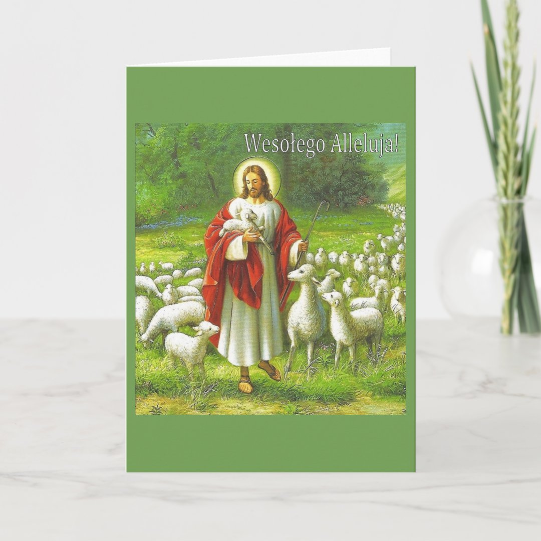 Vintage Polish Religious Easter Greeting Card | Zazzle