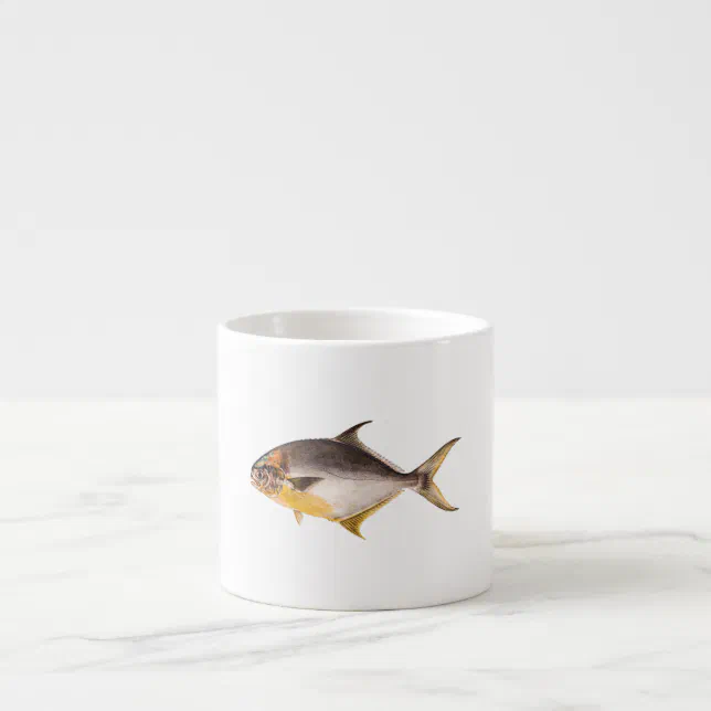 Vintage Pompano Fish - Game Fishes Template Blank Espresso Cup | Zazzle