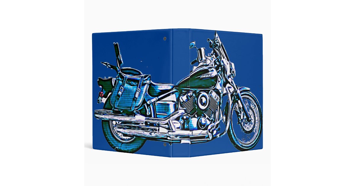 Vintage Pop Art Motorcycle Binder Notebook | Zazzle