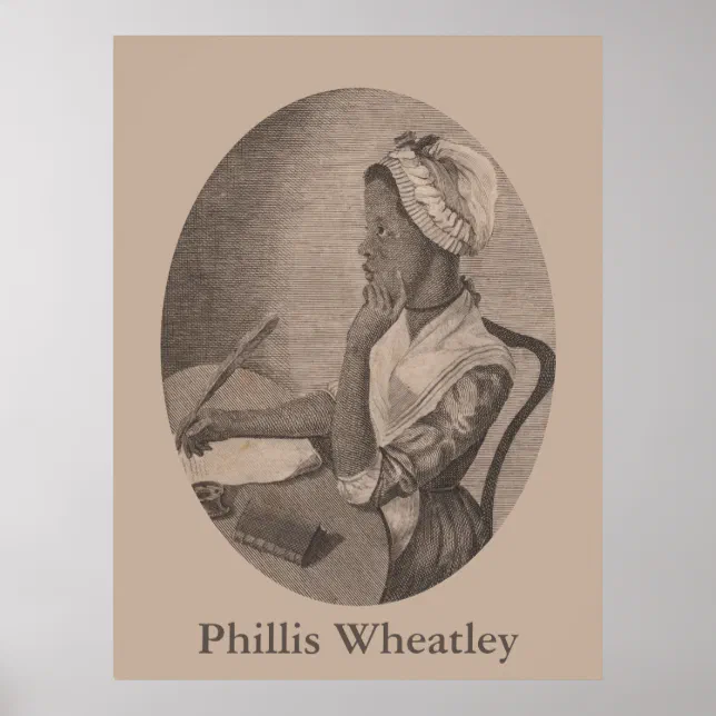 Vintage Portrait of Poet Phillis Wheatley Poster | Zazzle