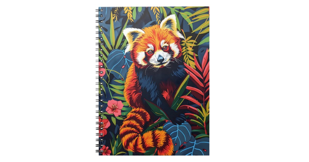 Vintage Portrait of the Red Panda Notebook | Zazzle