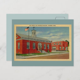 Vintage Post Office, Makepeace Bldg., Wareham, MA Postcard | Zazzle