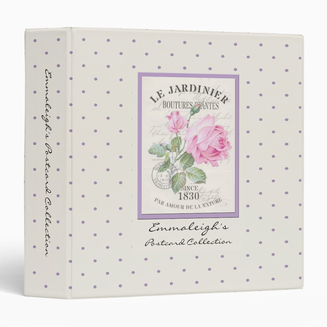 Vintage Postcard Collectors Album 3 Ring Binder | Zazzle