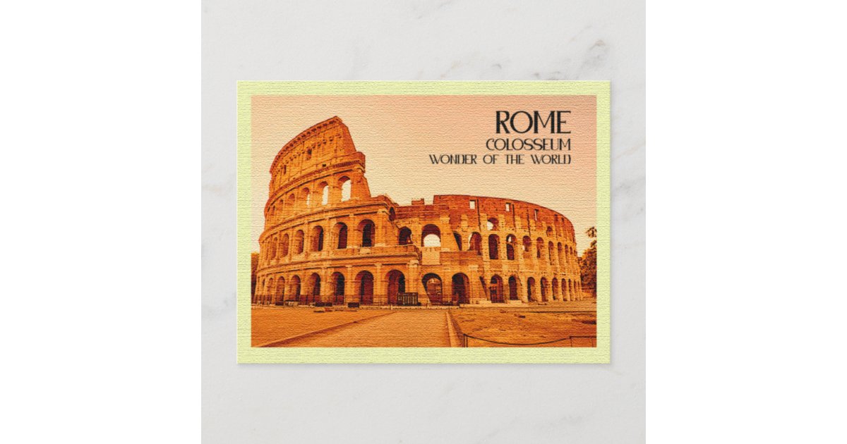 Vintage Postcard Colosseum Rome | Zazzle