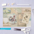 Vintage Postcard Seaside Beach Collage Tissue Paper | Zazzle