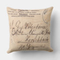 Vintage Postcard Throw Pillow | Zazzle