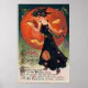 Vintage Poster Halloween Witch & Pumpkin | Zazzle