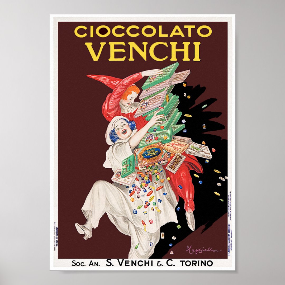 Vintage Poster Print: Cioccolato - Chocolates | Zazzle
