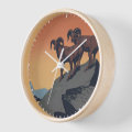 Vintage Poster Promoting Travel To National Parks Clock | Zazzle